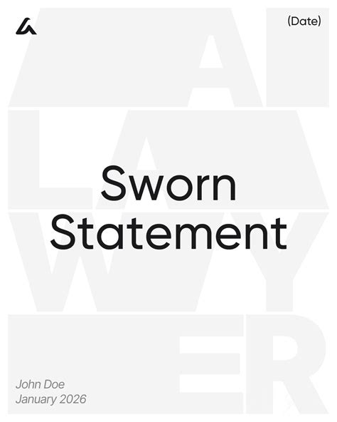 Free Sworn Statement Template By Ai Lawyer