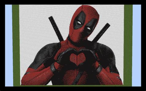 Deadpool Pixel Art Grid Cute