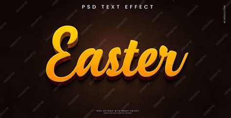 Premium Psd Easter 3d Text Effect