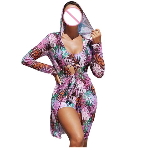 Lopeceal Bikinis Sets For Women Casual 3 Piece Swimsuit Tropical Beach