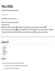 Lecture 10 CS50x 2022 Pdf This Is CS50x CS50s Introduction To Computer Science