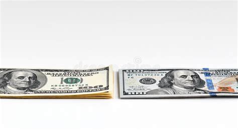 One Hundred Dollar Banknotes Dollars Closeup Concept American Dollars
