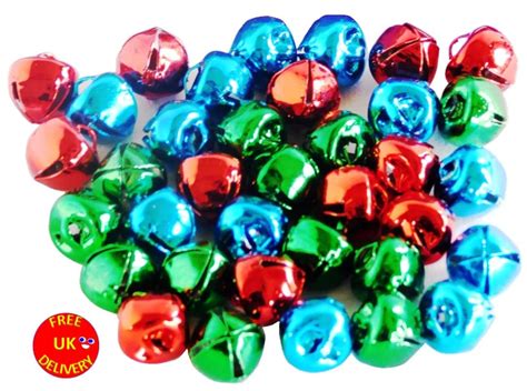 Jingle Bells Assorted Colours 10mm Red Green Blue 36pcs Etsy