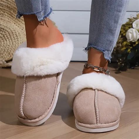 Chaussons Mules Fourrées Femme Chausson Fourré