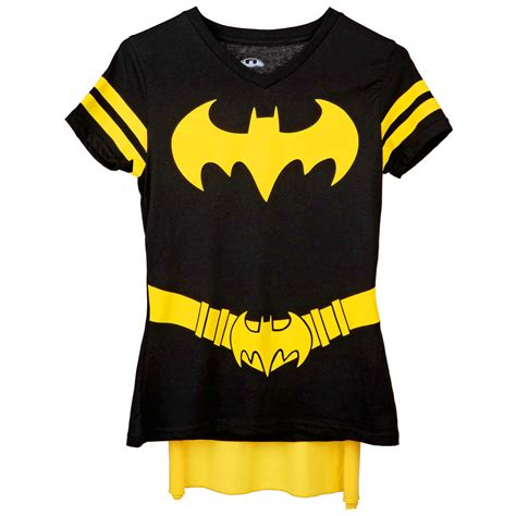 Batgirl Costume V Neck T Shirt With Detachable Cape Xlarge Walmart Com