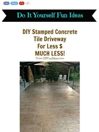 Gorgeous Diy Stamped Concrete Tile Driveway