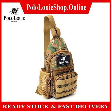 Original Polo Louie Mens Army Tactical Chest Pack Outdoor Sport Crossbody Shoulder Bag Beg