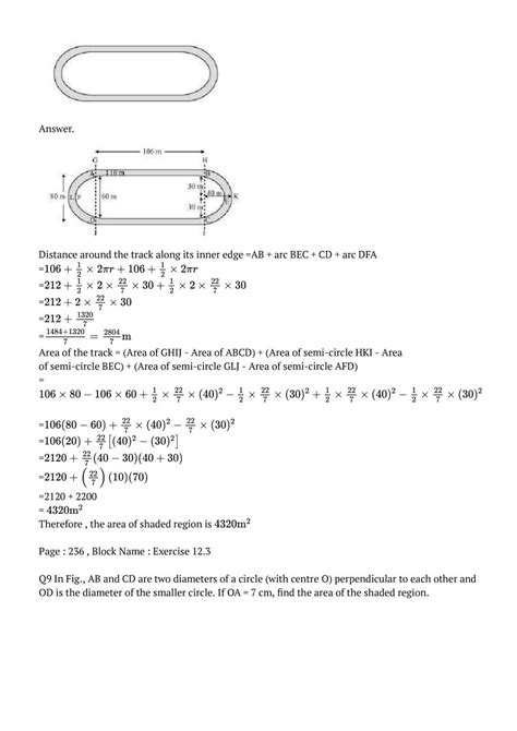 NCERT Solutions For Class Maths Chapter Areas Related To Circles PDF