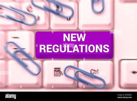 Conceptual Display New Regulations Word Written On Regulation