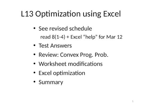 PPT L13 Optimization Using Excel DOKUMEN TIPS