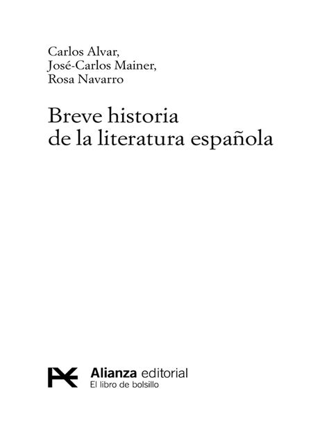 Breve Historia De La Literatura Española Pdf Lengua Española