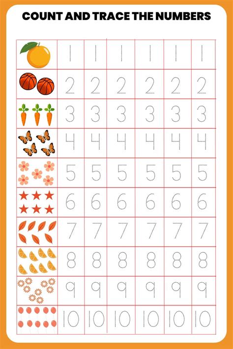 Printable Number Tracing Worksheets Printablelib