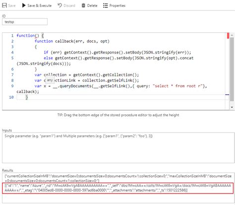 Unable To Querydocuments Using A Cosmosdb Sproc Stack Overflow