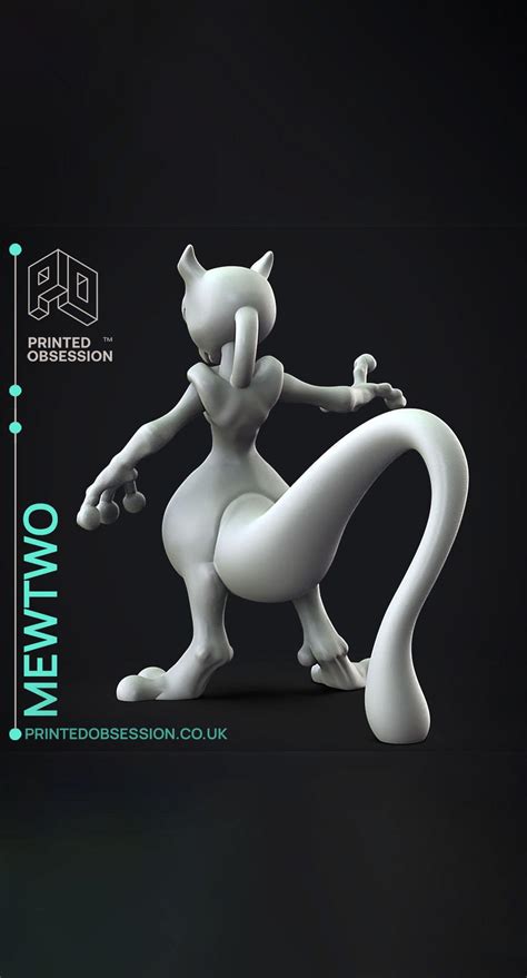 Mewtwo Pokemon Fan Art 3d Model By Printedobsession On Thangs