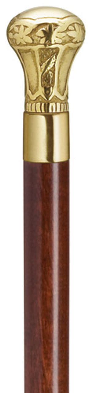 Regal Brass Knob Handle Walnut Shaft Walking Cane Exquisite Canes