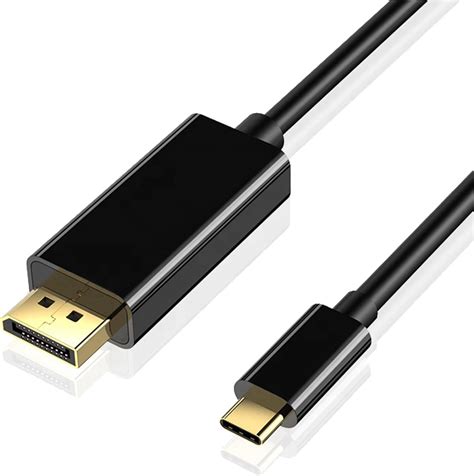 Jp Type C Displayport 変換 ケーブル Usb C To Dp 変換 ケーブル プラグアンドプレイ 4k 60hz 1 8m ブラック 互換