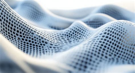 Abstract Perforated Wavy Mesh Layers Digital Art Stock Illustration