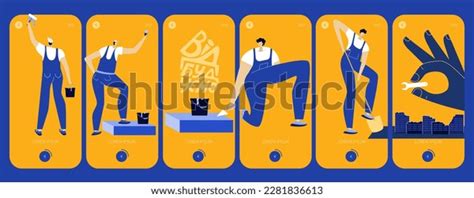 Set Ui Ux Design Mobile Mans Stock Vector Royalty Free Shutterstock