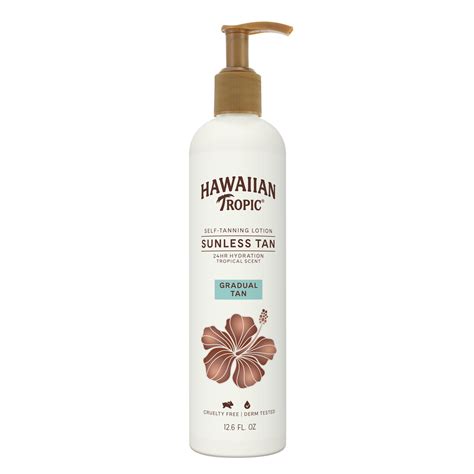 Hawaiian Tropic Sunless Tan Lotion 126oz Streak Free Fast Absorbing