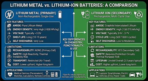 Lithium Metal Vs Lithium Ion Batteries ：what Is Differences