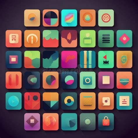 Abstract App Icon Grid Stock Illustration Illustration Of Organize