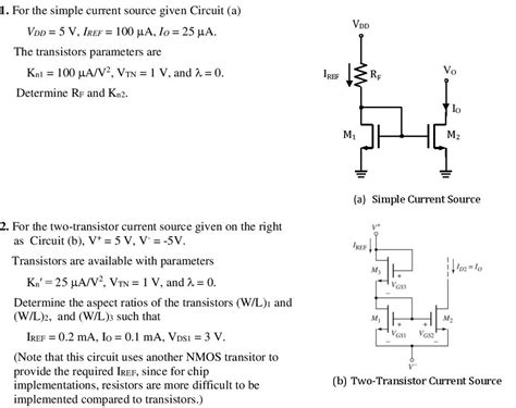 Solved 1 For The Simple Current Source Given Circuit A