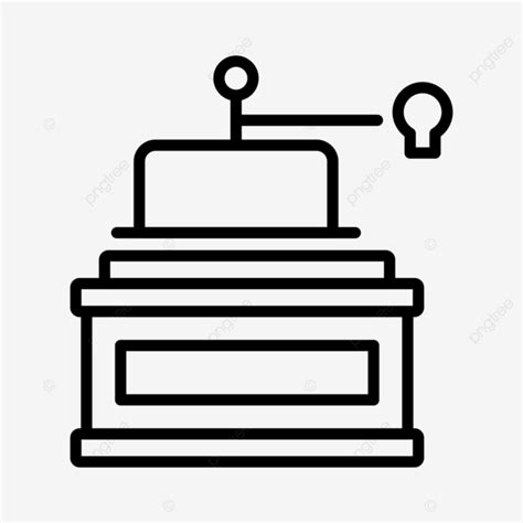 Coffee Mill Line Icon Vector Barista Cafe Coffee Png And Vector With