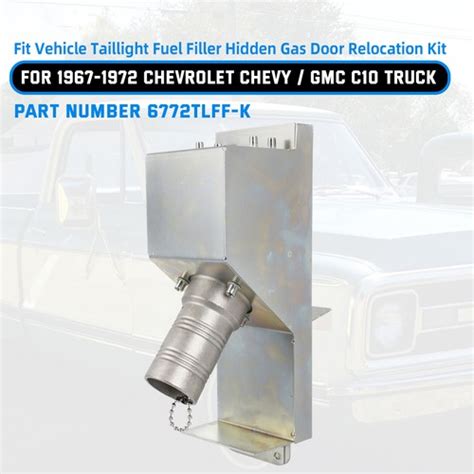 For 1967 72 Chevy Gmc C10 Tail Light Fuel Filler Hidden Gas Door