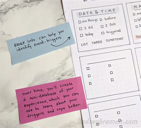 Trigger Tracker Worksheet For Mental Health Journaling And Self