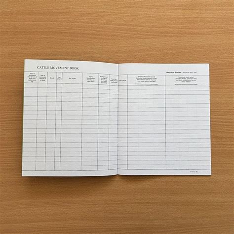 Cattle Movement Book Clapham Agricultural Engineering