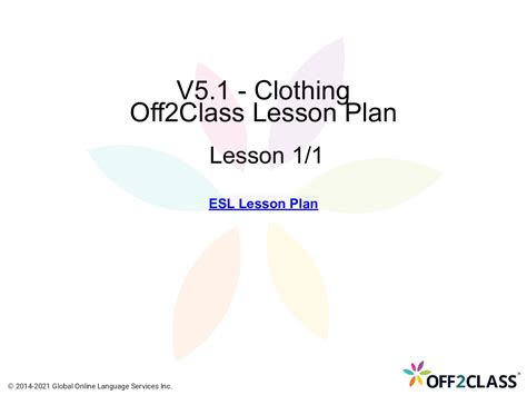 Vocabulary Clothing Off2class Free Esl Lesson Plan Download