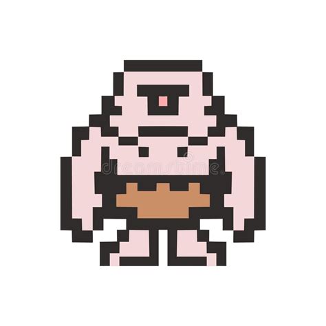 Prehistoric Man Pixel Man Stock Vector Illustration Of Neanderthal 327580998