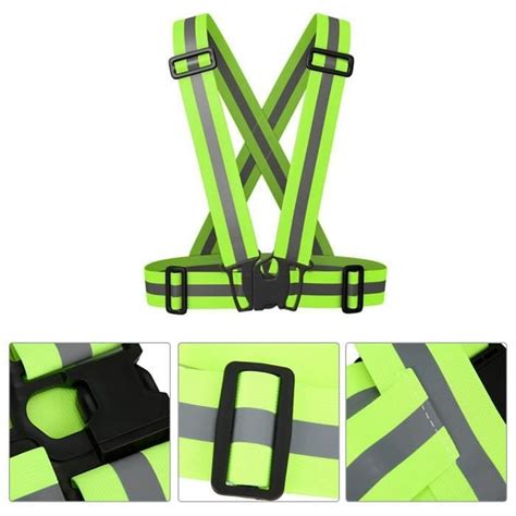 Ejlife Vêtements Haute Visibilité Ceinture De Gilet Réfléchissant