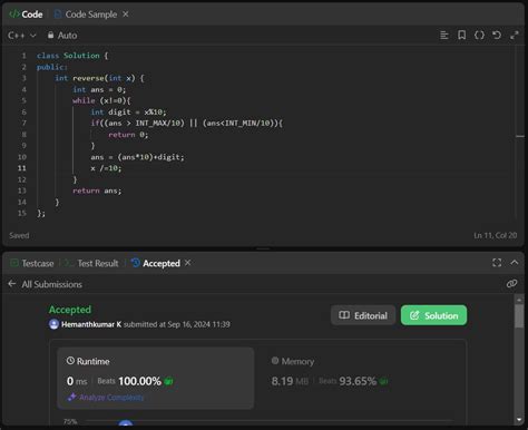 Hemanthkumar K On Linkedin 100daysofprogrammingchallenge 100daysofcode Leetcode Problemsolving