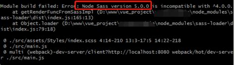 vue安装sass loader报错解决方法 茗涵 博客园