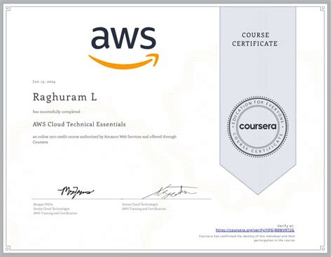 Completion Of Aws Cloud Technical Essentials Course Raghuram L Posted On The Topic Linkedin