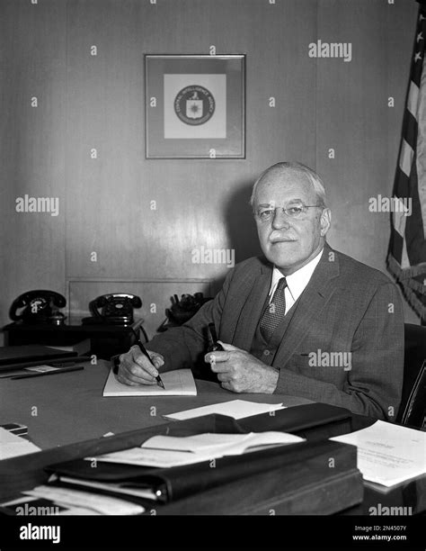 Allen W Dulles Director Of The Central Intelligence Agency Poses In