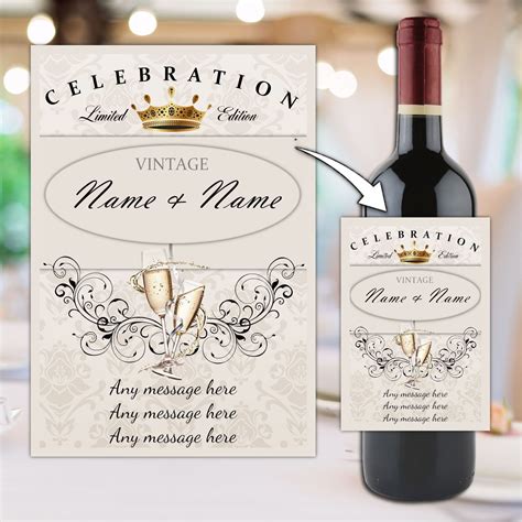 Champagne Wedding Labels Modern Bridesmaid T Mini Champagne Label