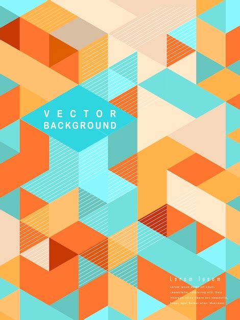 Premium Vector Retro Mosaic Poster Template Design