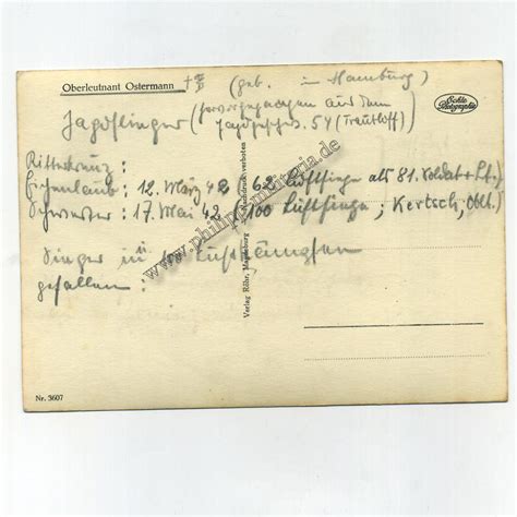 Ostermann Max Hellmuth Oberleutnant Ritterkreuzträger Der Luftwaffe Philipp Militaria