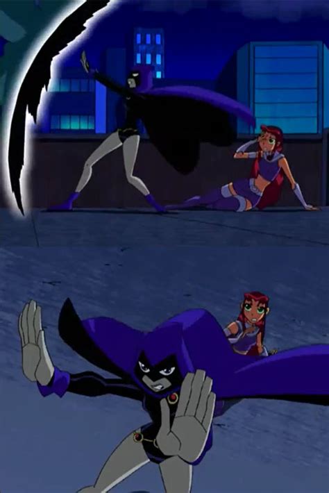 Raven Protecting Starfire By Rollexe22 On Deviantart