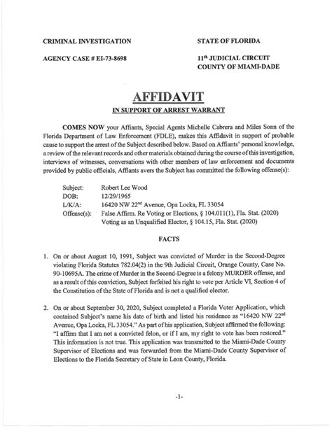 Wood Signed Affidavit Warrantredacted Documentcloud
