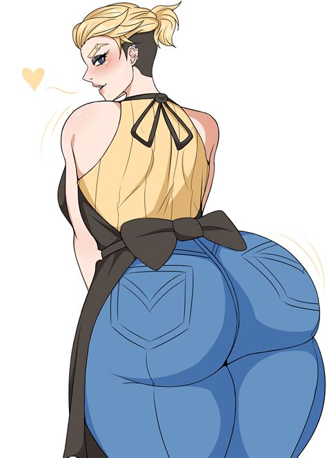 Rule 34 1girls 2d 2d Artwork Apron Ass Big Ass Blonde Eyebrows