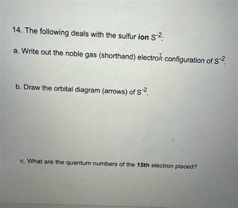 Solved 1 State The Four Quantum Numbers And The Possible