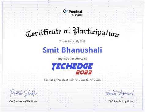 Smit Bhanushali On Linkedin Techskills Masaibootcamp