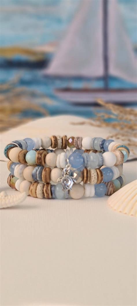 3pc Beach Bracelets Ocean Lover Ts Seashell Bracelets Coastal