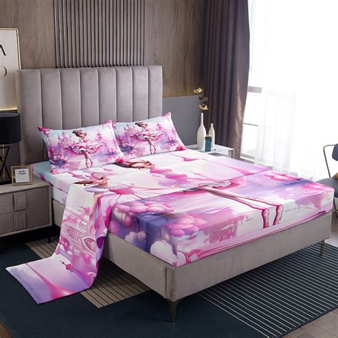 Erosebridal Ballet Sheets Ballerina Design Bedding Set Cute Dancers Bed