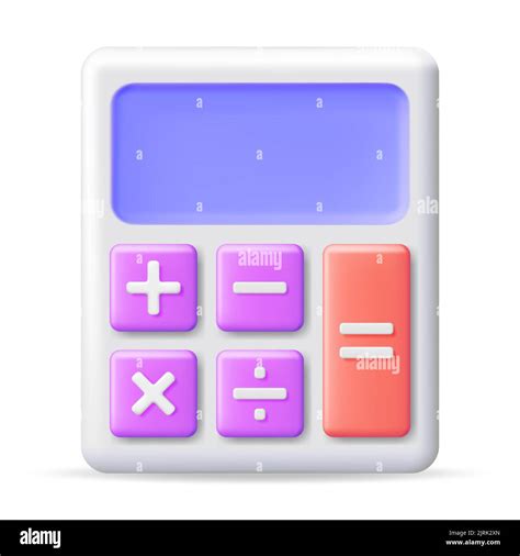 3d Modern Calculator Isolated Stock Vector Image And Art Alamy