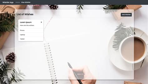 Wishlist App Using PHP And MySQL With Source Code SourceCodester
