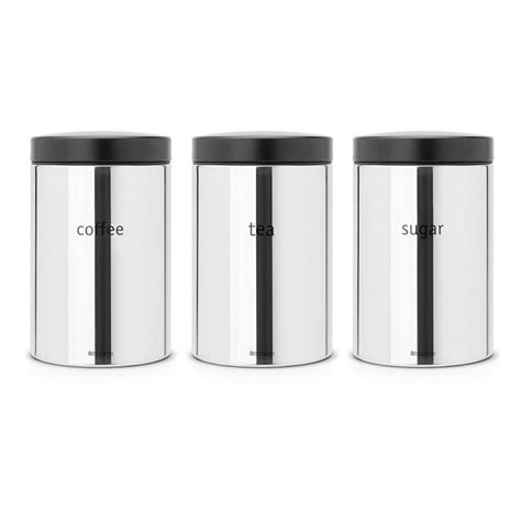 Набор банок Brabantia 1,4 л, 3 шт, полированная сталь - купить за 8190 ...